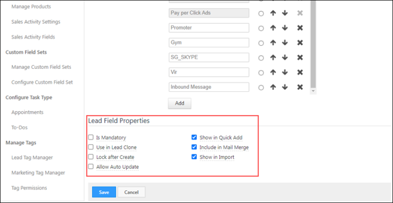 Settings: Managing Lead Sources - Help & Support