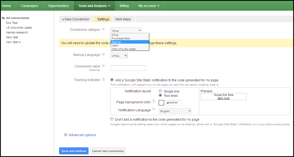 Invoke Google Conversion Code in LeadSquared - Help & Support