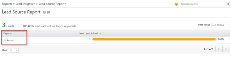 Track the Source of Leads using the Lead Source Report - Help & Support