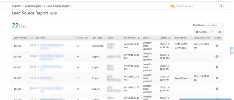 Track the Source of Leads using the Lead Source Report - Help & Support