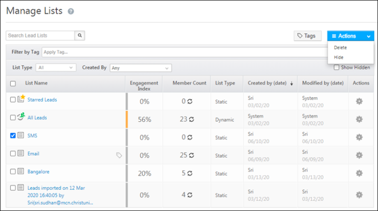 List Management - Feature Guide - Help & Support