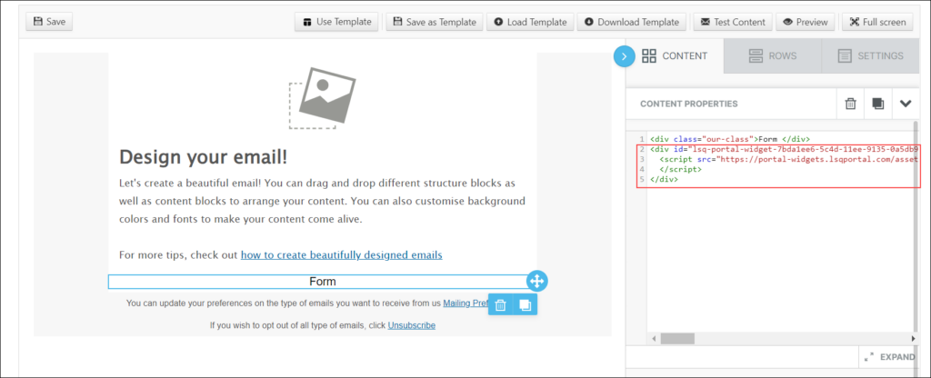 Embed Lead Capture Form in email - Help & Support