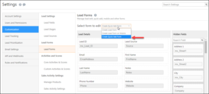 Lead Form Customization - LeadSquared Help and Support