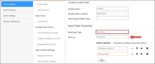 How To Create A Dropdown Type Lead Field Help And Support
