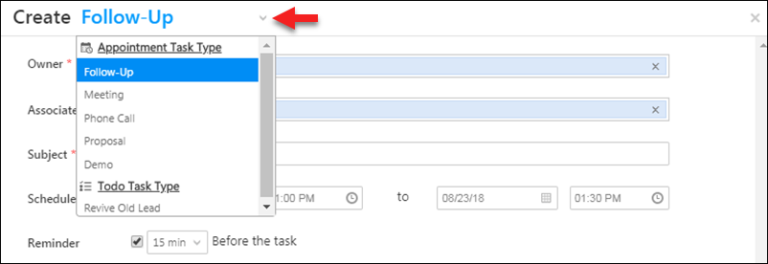 Managing Task Types - Help & Support