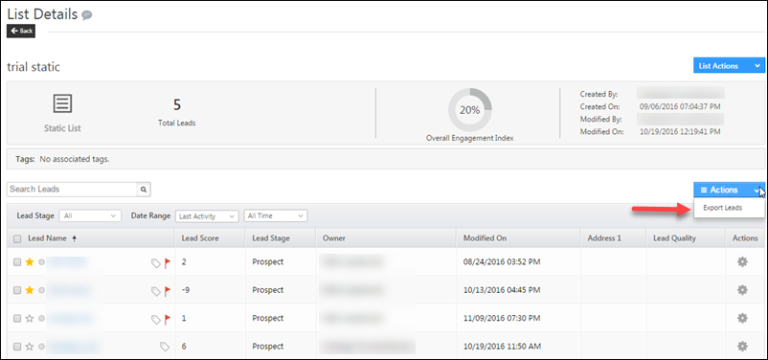 How to Export Your Leads/Lead Details? - Help & Support