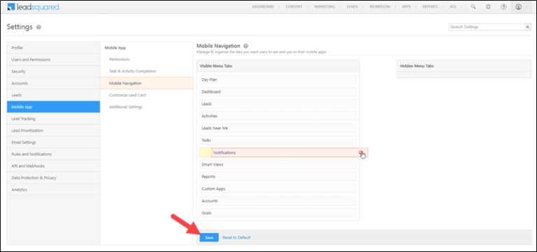 Configure Mobile App Settings from the Web Platform - Help & Support