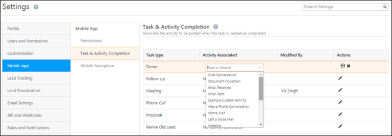 Configure Mobile App Settings from the Web Platform - Help & Support