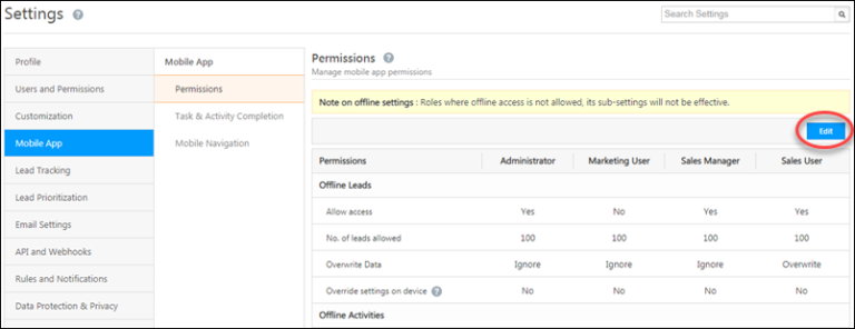 Configure Mobile App Settings from the Web Platform - Help & Support