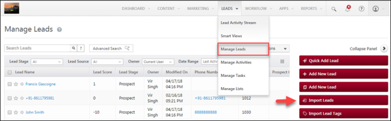 How to Import Leads to LeadSquared? - Help & Support