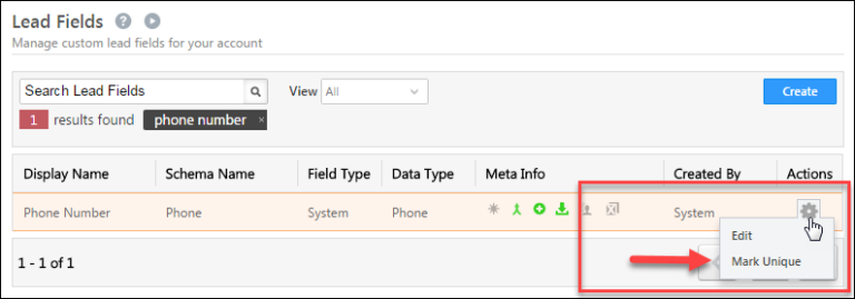 Mark Phone Number Fields as Unique in LeadSquared - Help & Support