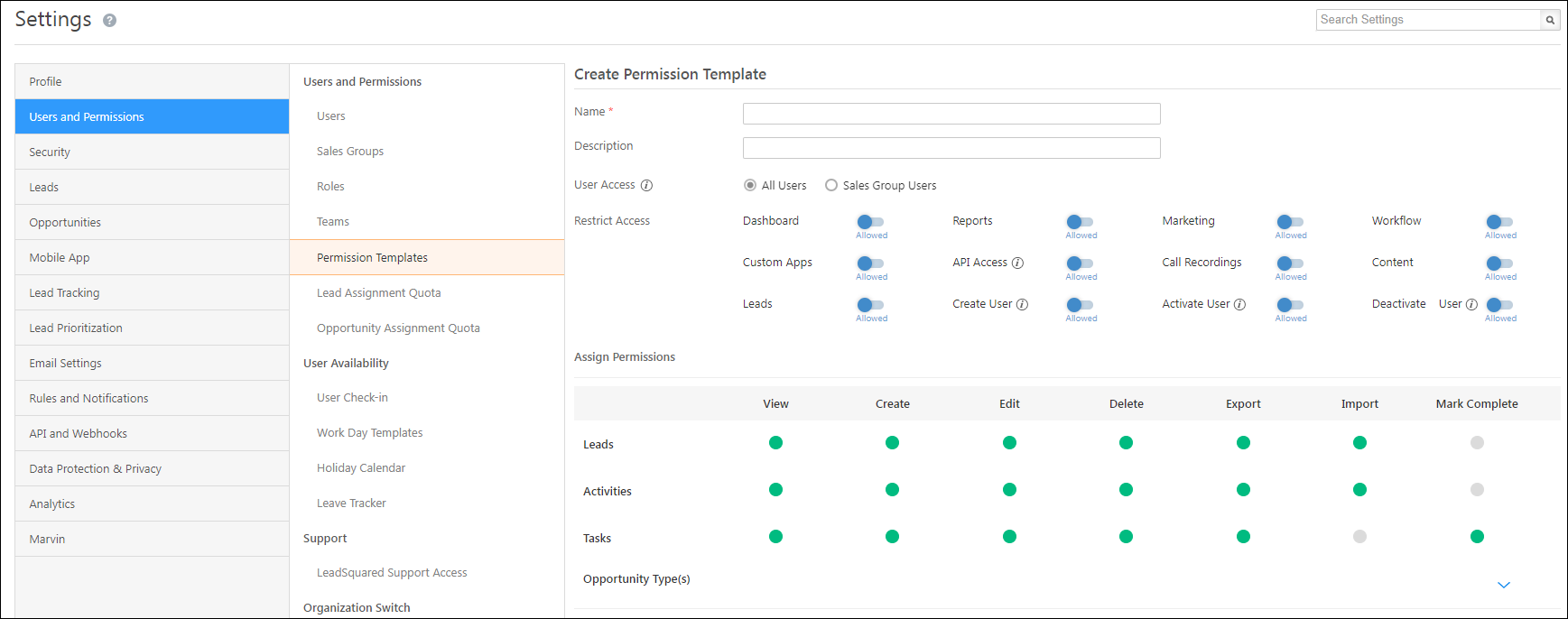 How to Create a Permission Template? - Help & Support