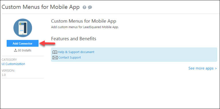 Custom Menus for Mobile App - Help & Support