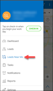 Leads Near Me feature of LeadSquared Mobile App - Help & Support