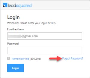 How to Reset your LeadSquared Password? - LeadSquared Help and Support