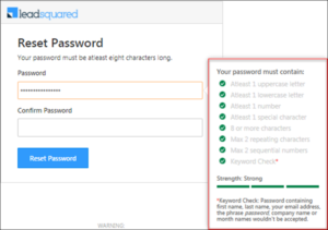 How to Reset your LeadSquared Password? - LeadSquared Help and Support
