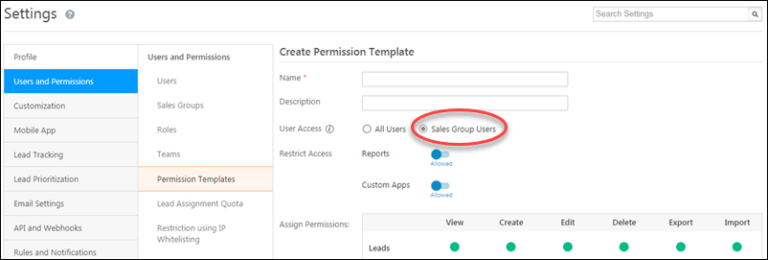 New ‘User Access’ Setting in Permission Templates - Help & Support