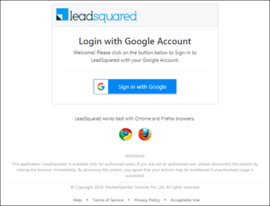 Authentication Provider Settings in LeadSquared - Help & Support
