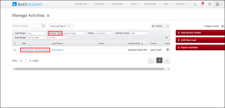 Activity Details Page (Add Activities/Tasks on Activities) - Help & Support
