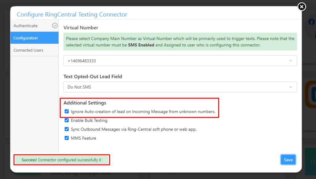 RingCentral Texting Connector - Help & Support