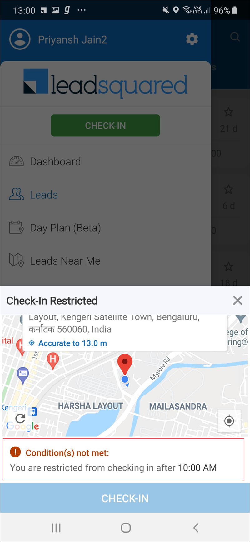 Check-in/Check-out Location and Time Restrictions - Help & Support