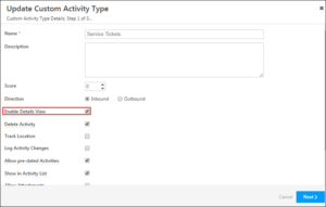 Activity Details Page (Add Activities/Tasks on Activities) - Help & Support