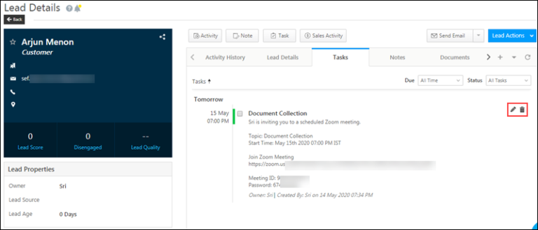LeadSquared Zoom Connector - Help & Support