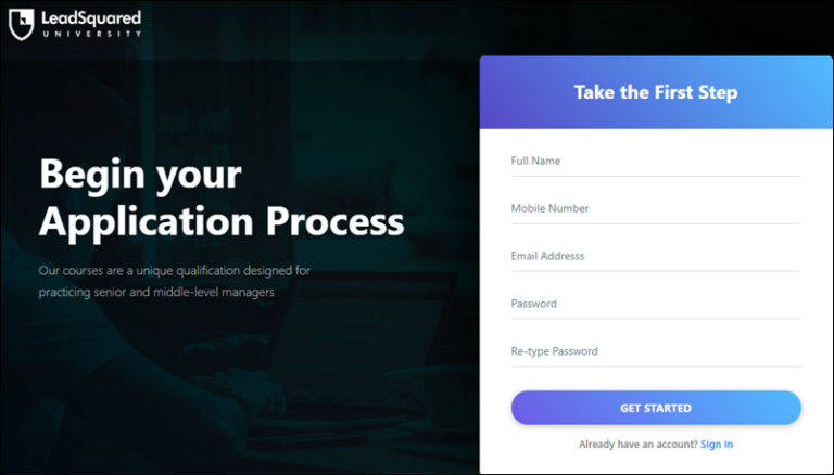 LeadSquared Portal Designer – Create Sign Up Forms - Help & Support