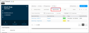 Lead Details Page - Help & Support