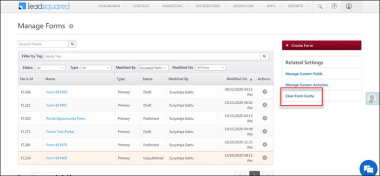 Enhancements Across Leads, Activities, Users and Forms - Help & Support