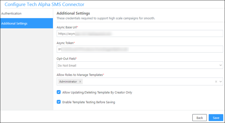 Tech Alpha SMS Connector - Help & Support