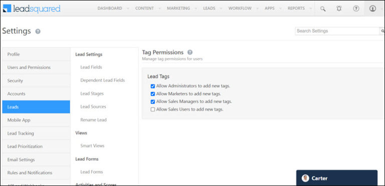 Manage Lead Tags - Help & Support