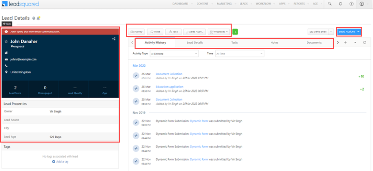 Cutomize Your Lead Details Page, LeadSquared Login Passwords for Your ...