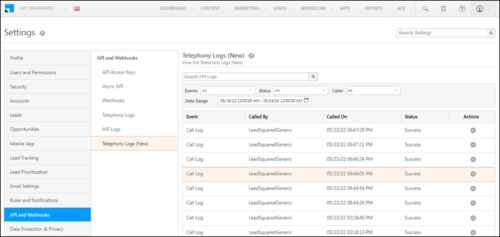 Telephony Logs - Help & Support