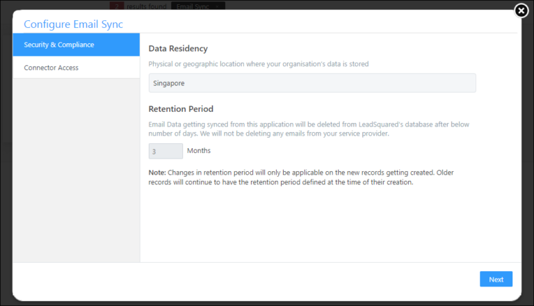 Email Sync Connector Set-up for Admin Users - Help & Support