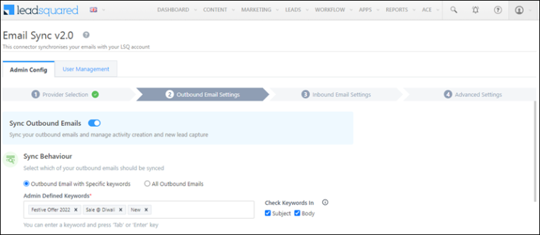 Email Sync Connector Set-up for Admin Users - Help & Support