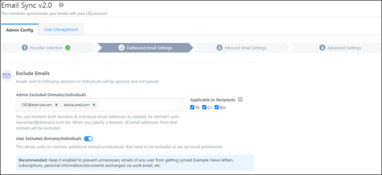 Email Sync Connector Set-up for Admin Users - Help & Support