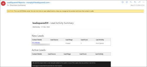 Manage Subscription of your Daily LeadSquared Reports - Help & Support