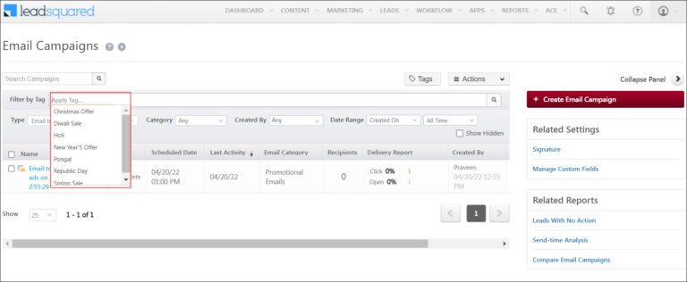 Manage Marketing Tags - Help & Support