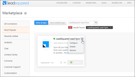 LeadSquared Lead Sync Connector - Help & Support