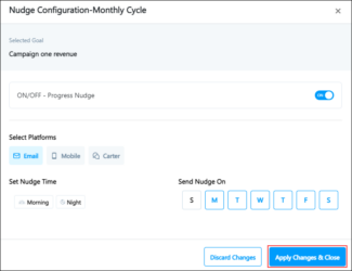 Send Nudges on Your Goals - Help & Support
