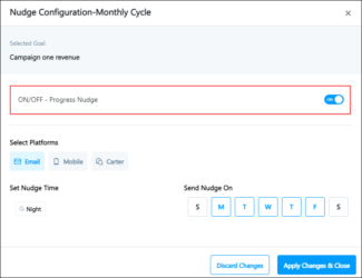 Send Nudges on Your Goals - Help & Support