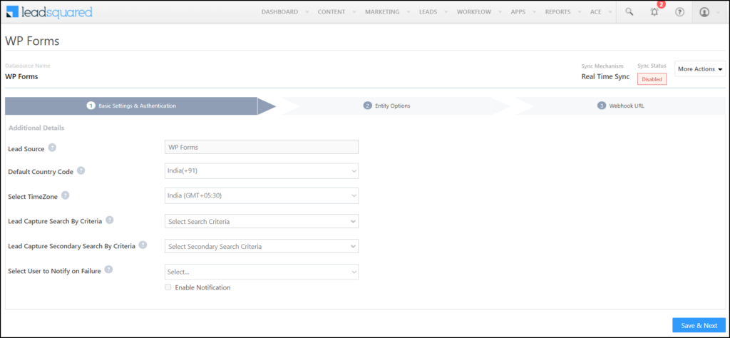 Integrate WP Forms with LeadSquared - Help & Support