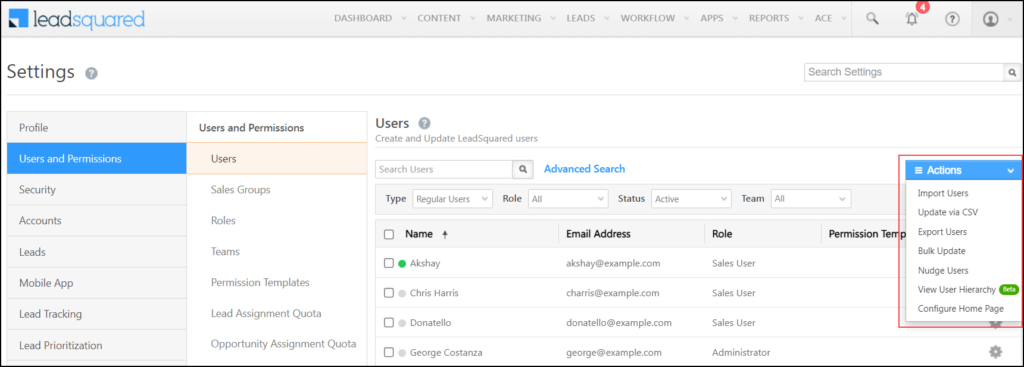 Manage Users - Help & Support