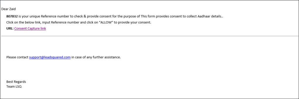 Integrate Consent Management App with LeadSquared - Help & Support