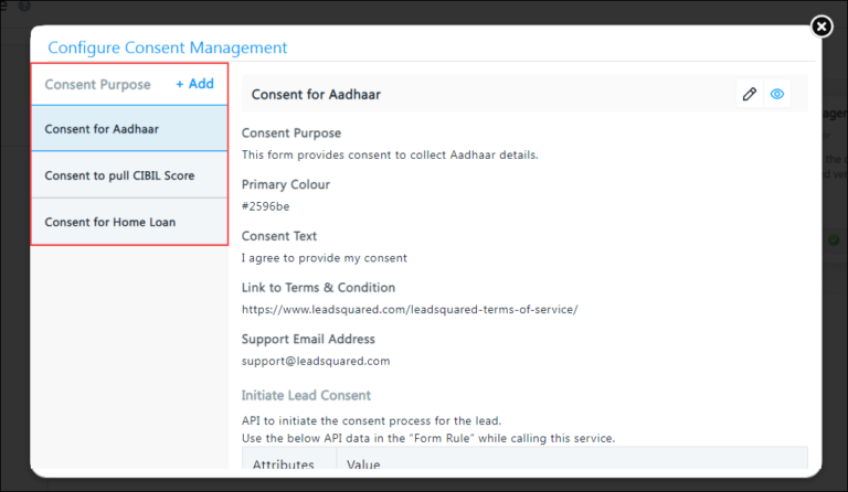 Integrate Consent Management App with LeadSquared - Help & Support