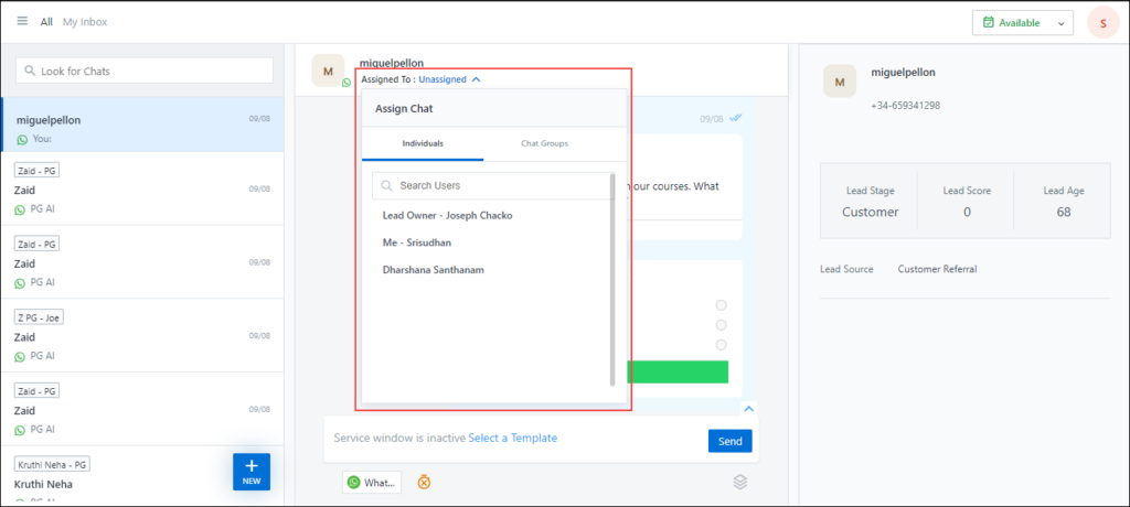 LeadSquared Converse - Help & Support