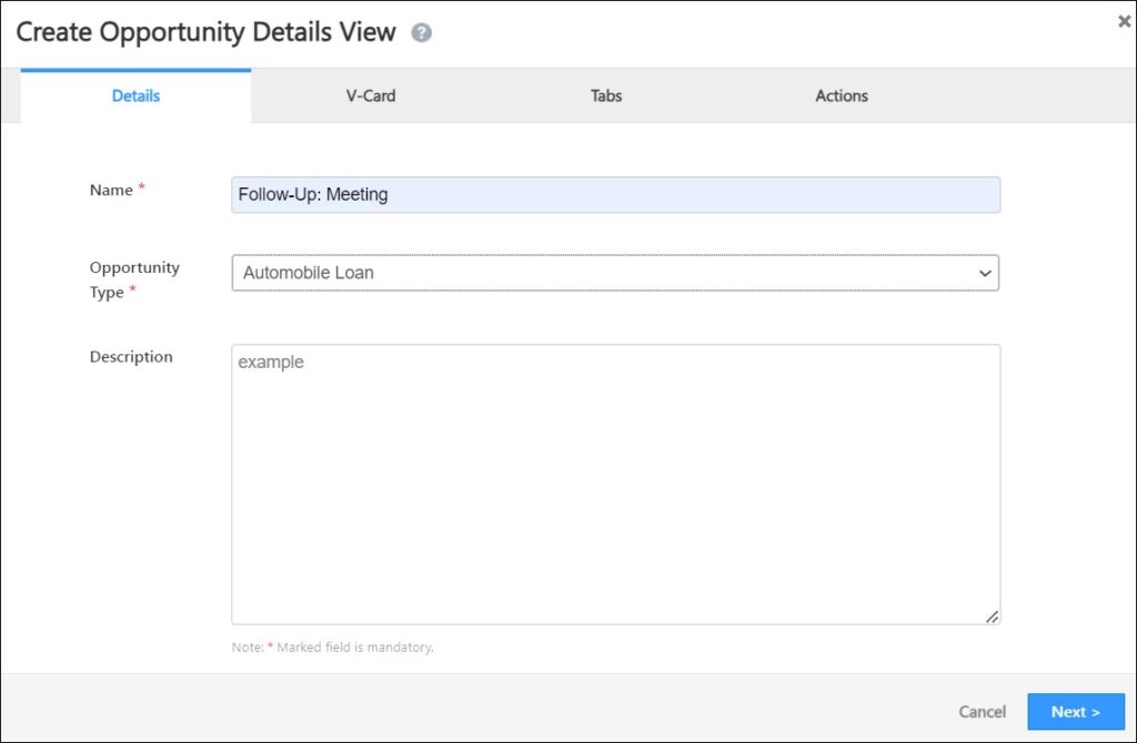 Opportunity Details View Customization (ODVC) - Help & Support