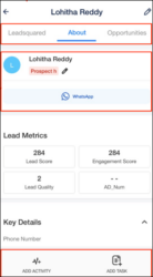 Customise Lead Details View on Mobile - Help & Support