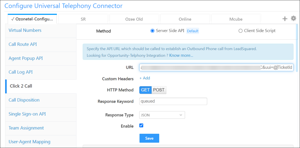 Ticket Creation Channel - Calls - LeadSquared Help and Support